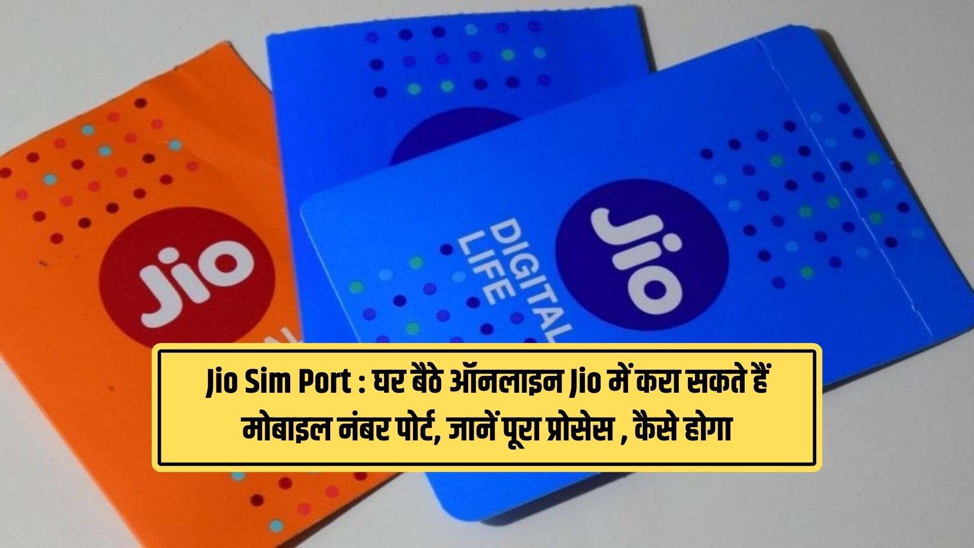 Jio Sim Port : घर बैठे ऑनलाइन Jio में करा सकते हैं मोबाइल नंबर पोर्ट ...